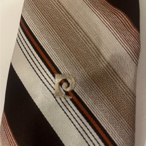 Accessories | Vintage Early 8s Brown Pierre Cardin Striped Tie Necktie ...